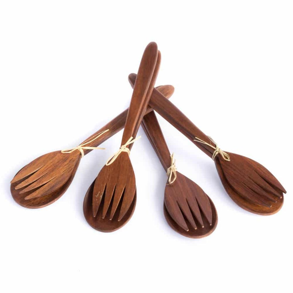 Coconut Bowls Family Set - 4 Coconut Bowls & 4 Cutlery sets - Bali Boo